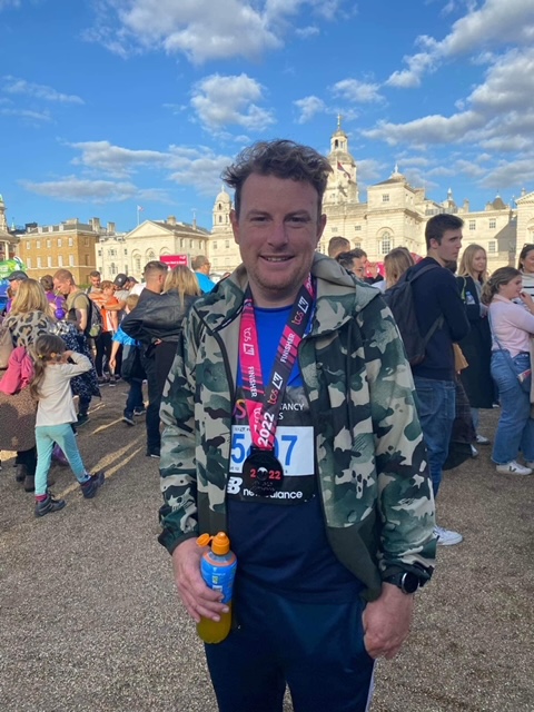 Nathaniel Riddett runs the TSC London Marathon 2022 - Team IOW